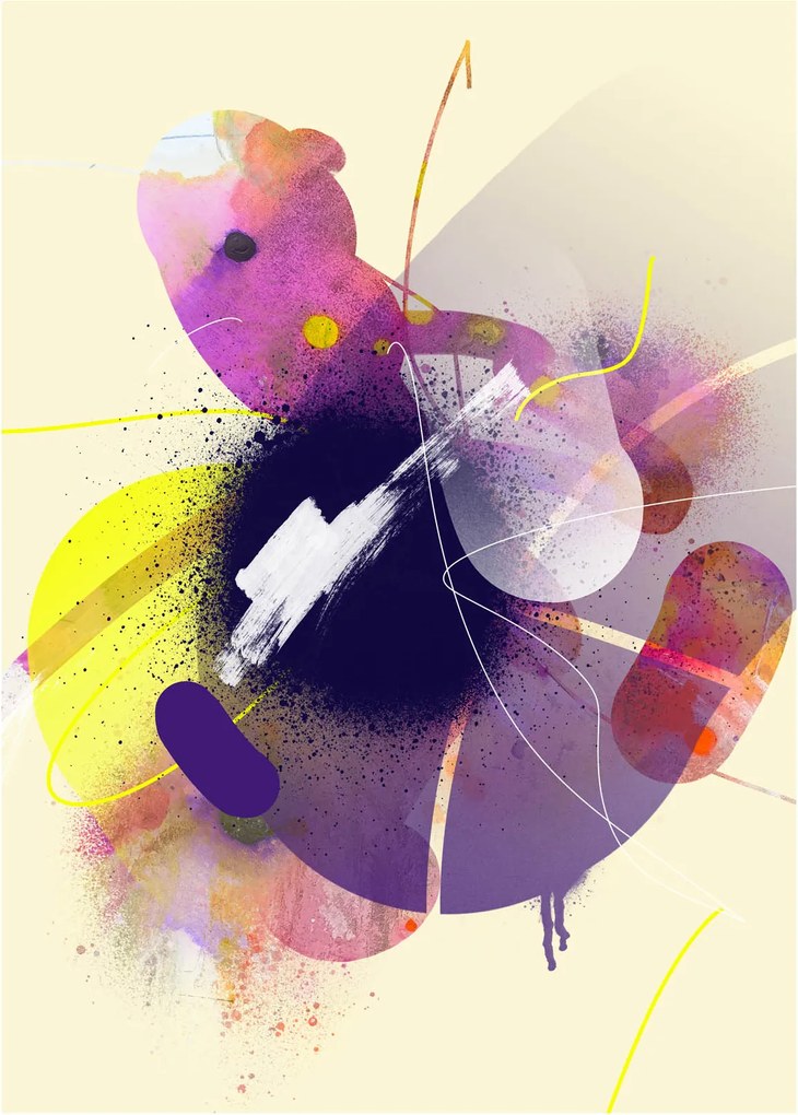 Martin Kafes33 Hirth | Gravitace Rám: Černý, Velikost: 100 x 70 cm