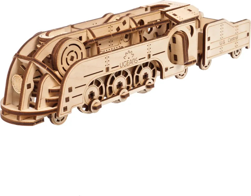 Ugears 3D mechanické puzzle Mini lokomotiva 172 ks