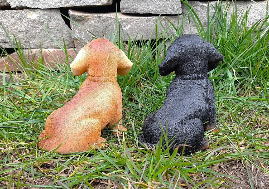 PRODEX IMPORT Zahradní figurka pes jezevčík štěně 15x11 cm