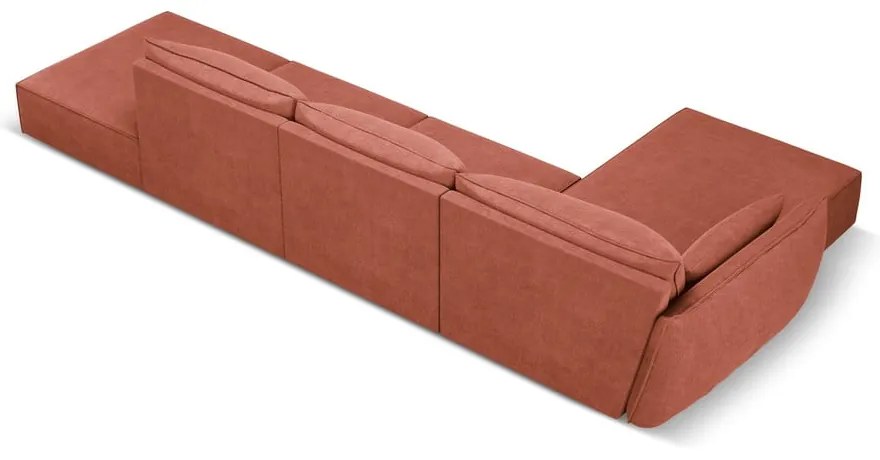 Červená rohová pohovka (levý roh) Vanda – Mazzini Sofas
