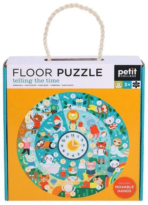 Petit Collage Podlahové puzzle Ilustrované učební hodiny