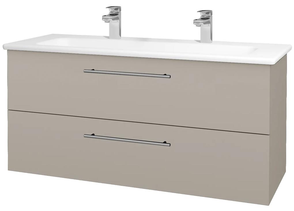 Dřevojas Koupelnová skříň GIO SZZ2 120 Varianta: N01 Bílá lesk / Úchytka T01 / D15 Nebraska