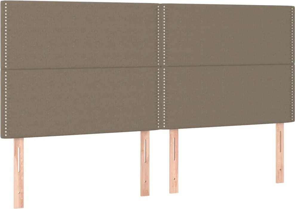 Box spring postel s matrací taupe 200x200 cm textil 3128473