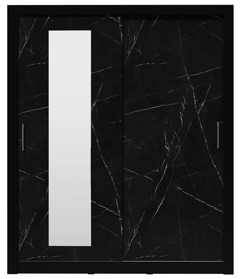 Meblar Šatní skříň IN BOX 180 Novinka 2023 Kombinace barev: černá + black royal