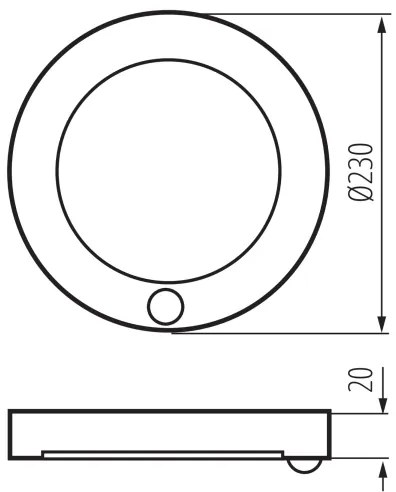 Kanlux 24606 - LED Svítidlo se senz. 2v1 ERGA LED/17W/230V 3000/4000/6500K bílá
