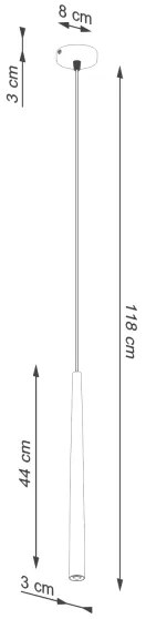 Sollux SL.1462 - Lustr na lanku BLISS 1xG9/8W/230V černá