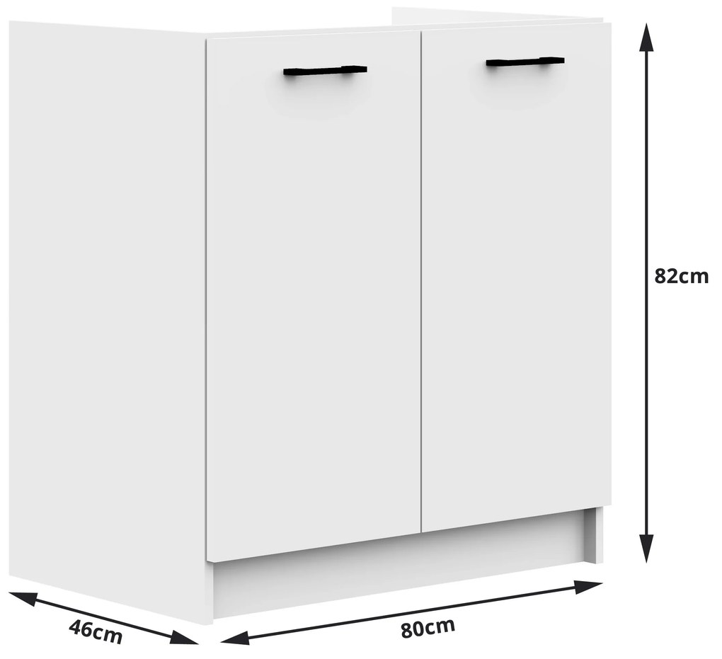 Kuchyňská sestava 180 cm Ozara (bílá). 1069377