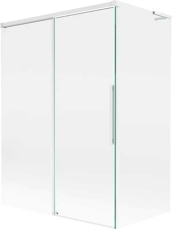 Mexen Rox, L posuvná 2-křídlová vanová zástěna 120 + 70 x 150 cm, 8mm čiré sklo, bílý profil, 8C9L-120-070-20-00