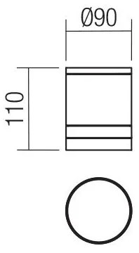 Redo 90519 - Venkovní stropní svítidlo CARGO 1xGU10/28W/230V IP54 antracit