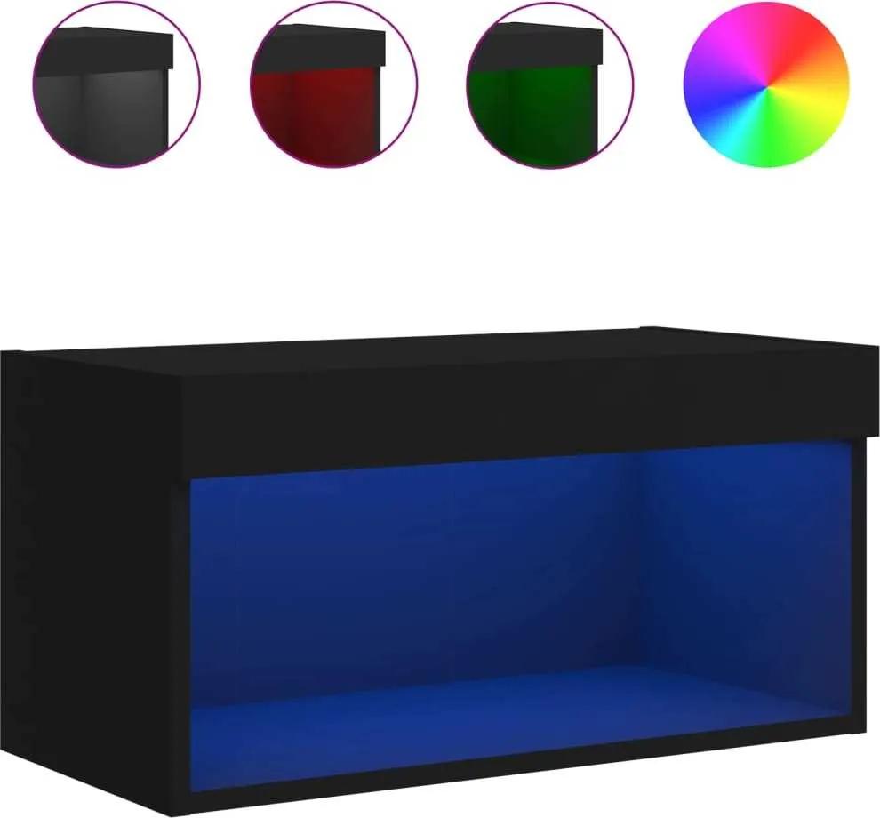vidaXL TV skříňka s LED osvětlením 60 x 30 x 30 cm [837129] Barva: Bílá