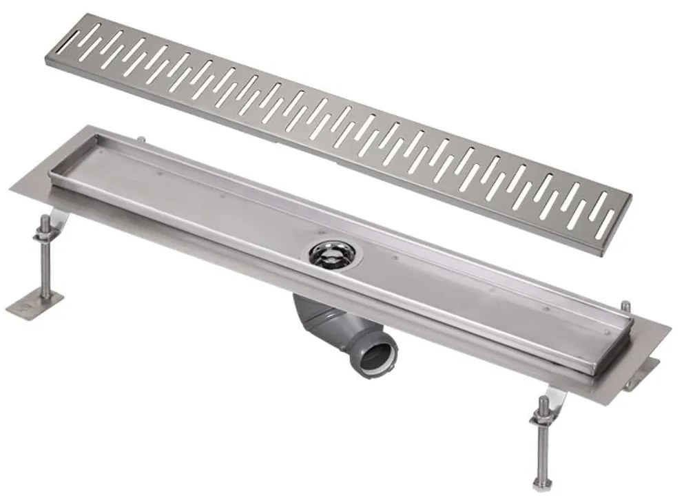 Sanela - Sprchový žlab do prostoru, délka 85 cm, lesklá nerez SLKN 17C