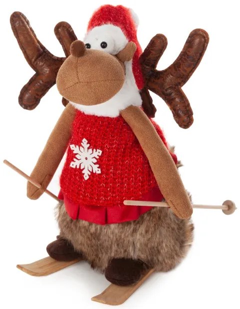 Vánoční dekorace DOLL 105 B červená / hnědá