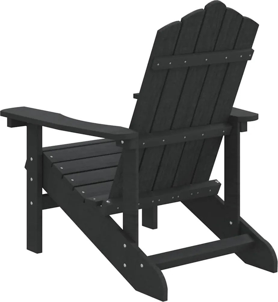 Zahradní křeslo Adirondack HDPE antracitové 318638