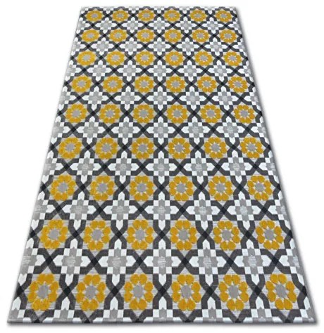 Makro Abra Kusový koberec LISBOA 27206/275 Květy žlutý 200 x 290