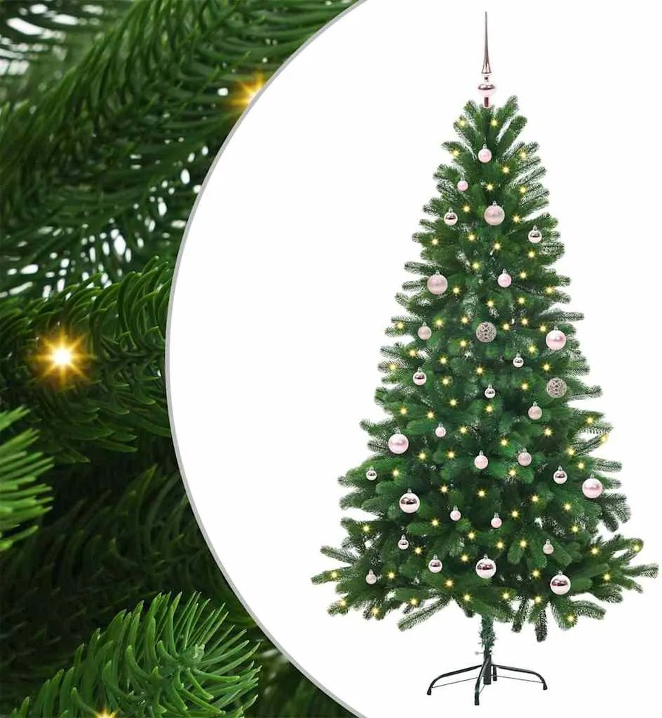 Vánoční stromeček s 150 LED diodami s stojanem Zelená 150 cm PE 3396320