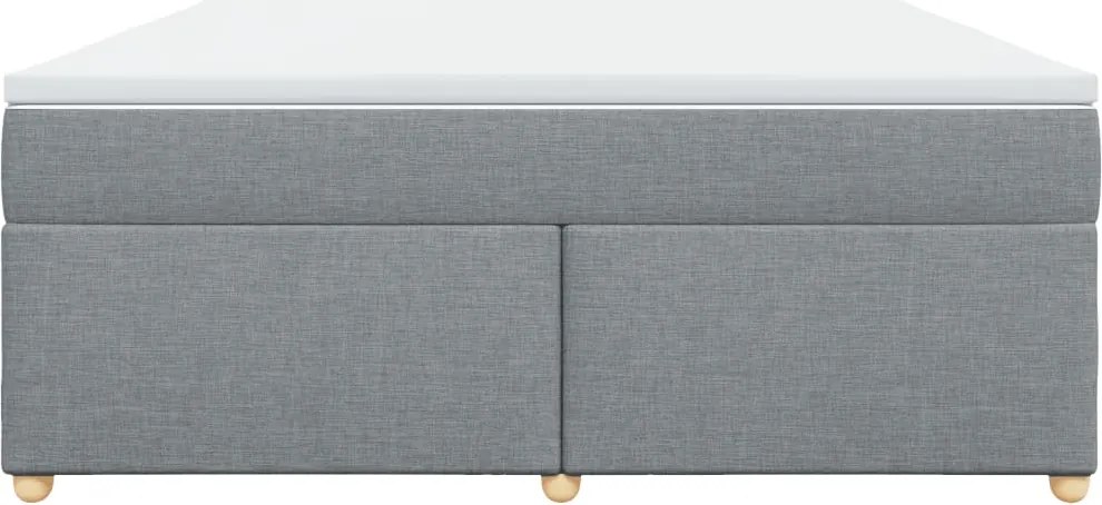 Box spring postel s matrací světle šedá 180 x 200 cm textil 3285394