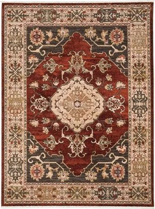Vopi | Kusový koberec Kabir 07350B-burgundy - 120 x 170 cm