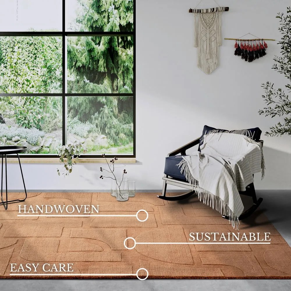 Hnědý ručně tkaný vlněný koberec 160x230 cm Alexis – Villeroy&amp;Boch