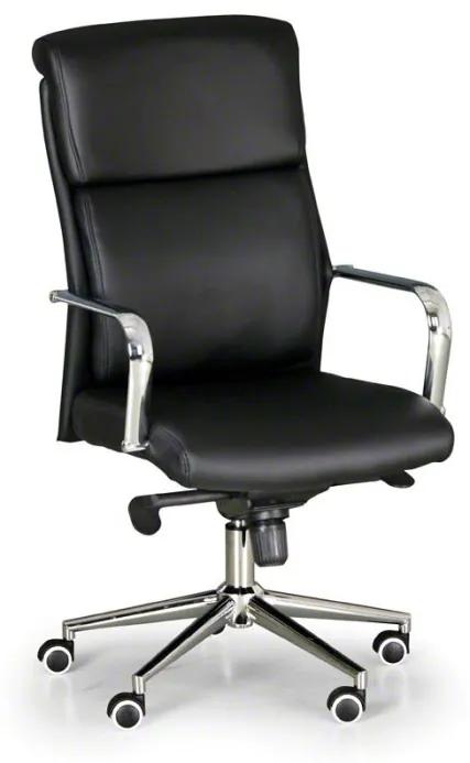 Kožená kancelářská židle VIRO, šedá