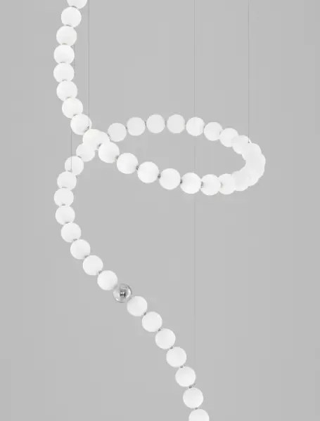Designový LED lustr Perla 79 chrom