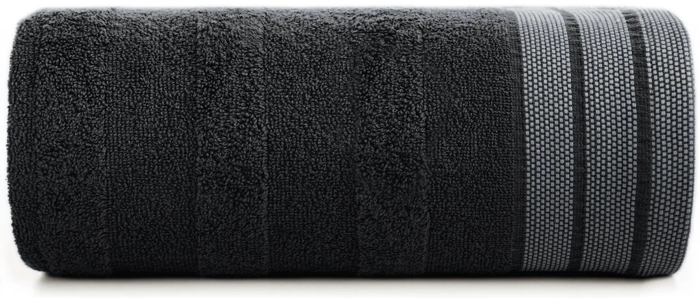 EUROFIRANY BAVLNĚNÝ RUČNÍK PATI SADA 6KS 50X90 CM ČERNÁ