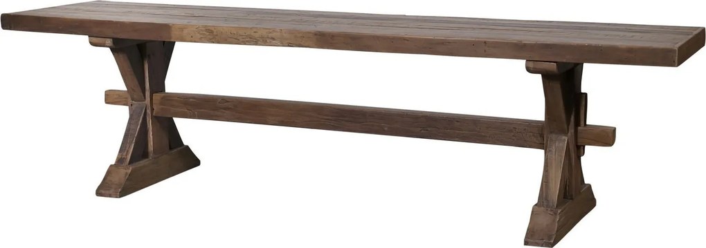 Hnědá lavice z recyklovaného dřeva Grimaud - 180*38*45 cm