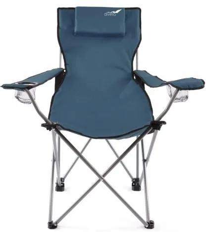 Divero 35105 Skládací kempingová židle s polštářkem - modrá