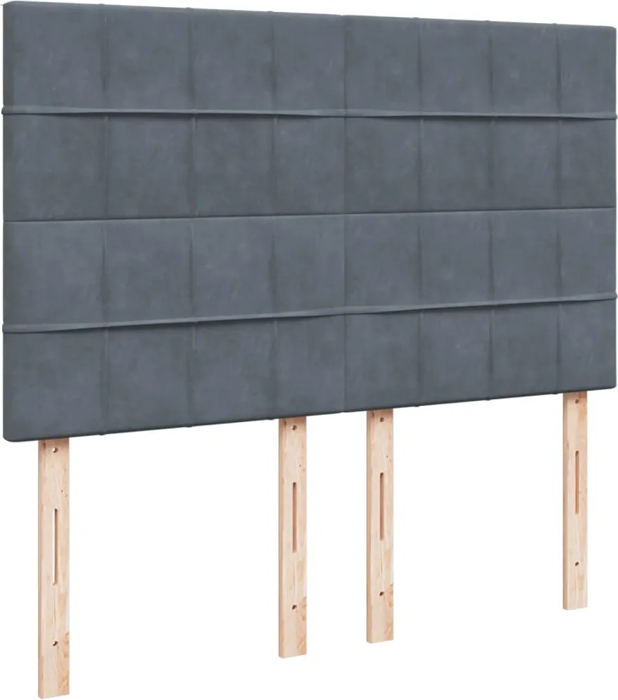Box spring postel s matrací tmavě šedý 140 x 190 cm samet 3293207