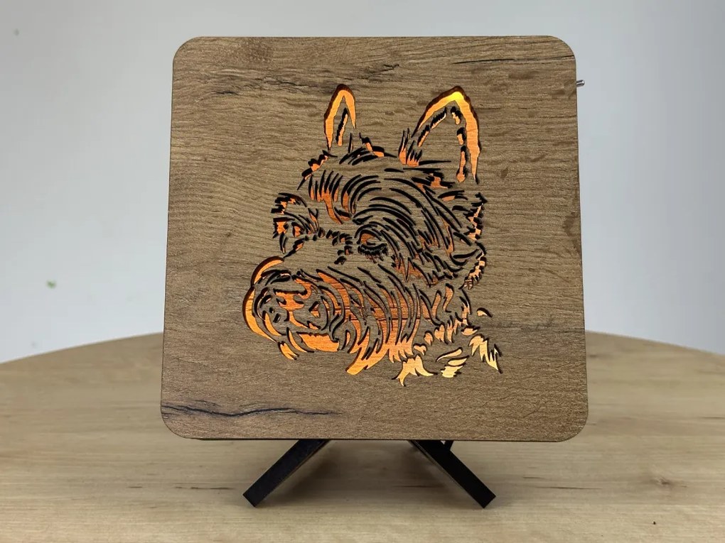 Li-Go "Teriér" lampa 19x19cm provedení povrchu: černá s patinou
