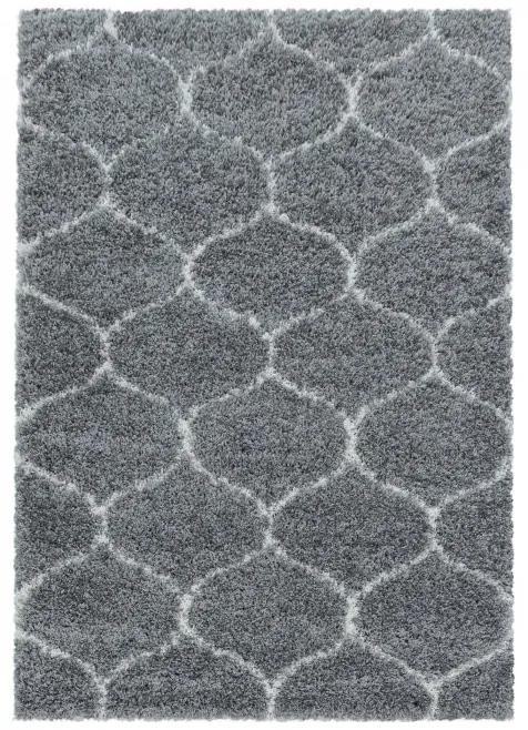 Vopi | Kusový koberec Salsa shaggy 3201 grey - Kruh průměr 160 cm