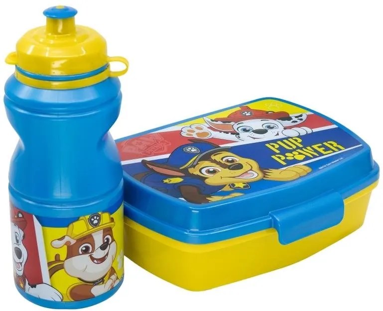 Svačinový box alum svačinový set do školy 2 ks - paw patrol pup power