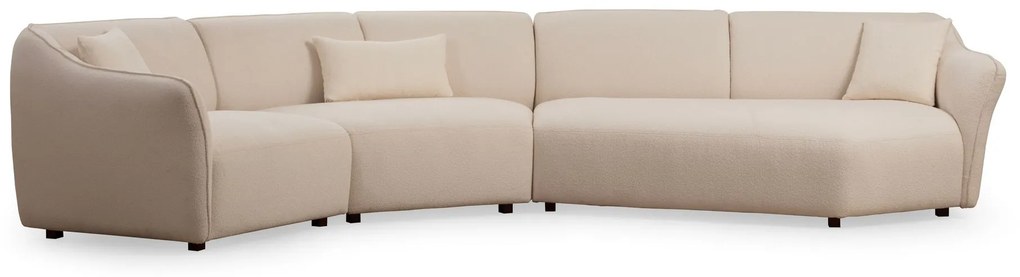 Hanah Home Čtyřmístná rohová pohovka MENTIS krémová 360 cm