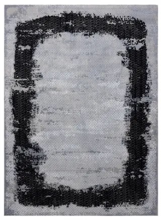 koberec CORE A004 Rám, stínovaný strukturální dvě úrovně rouna, čer velikost 120x170 cm | krásné koberce cz