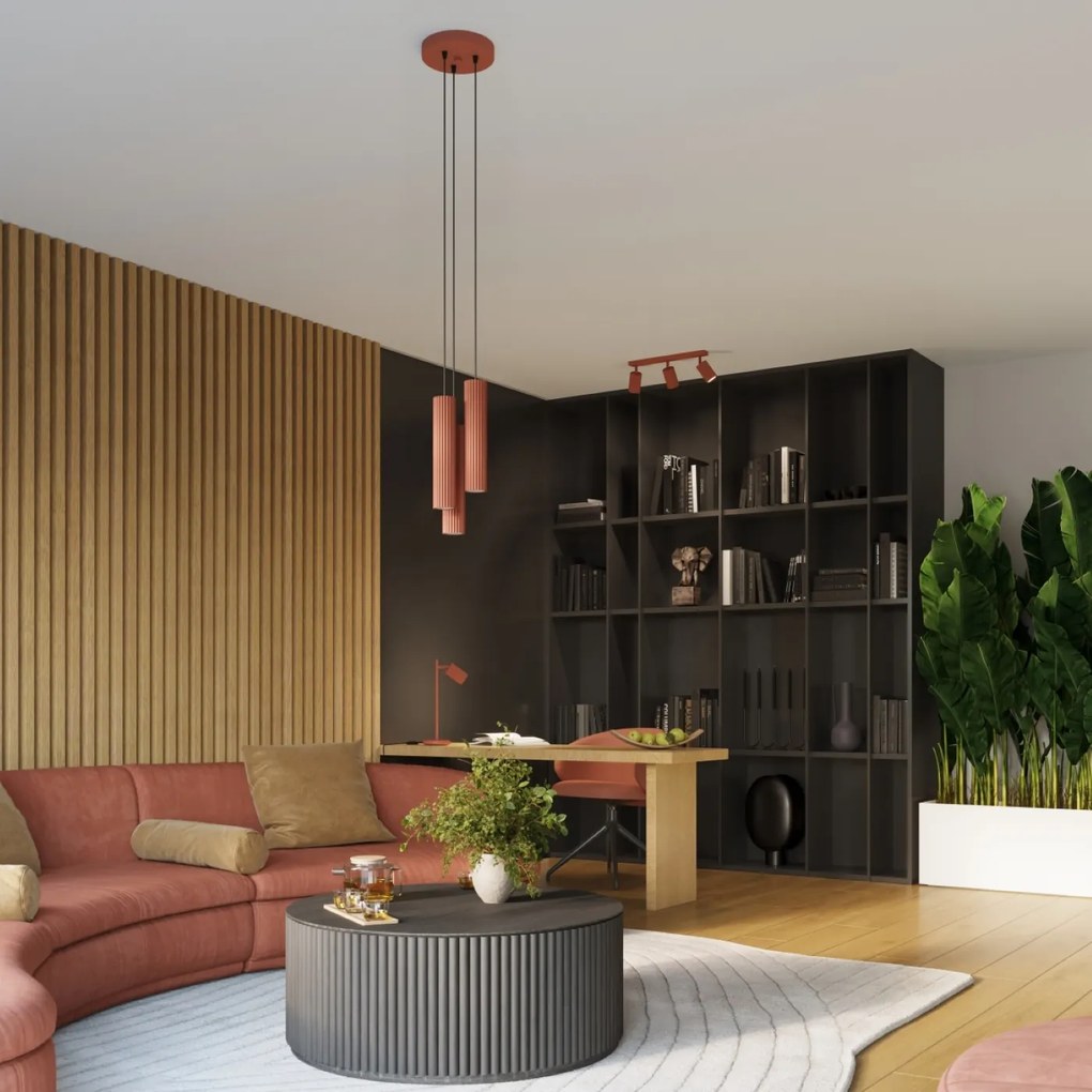 Sollux Lighting Nástěnné svítidlo KARBON 20 červené okrové