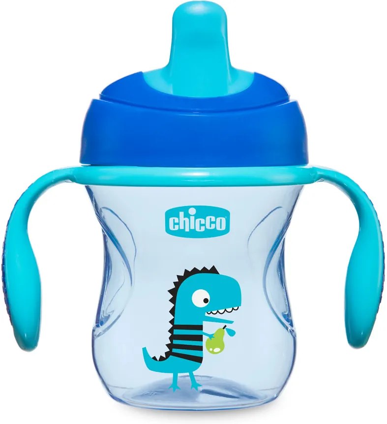 CHICCO Hrneček Training s držadly 200 ml modrý 6m+