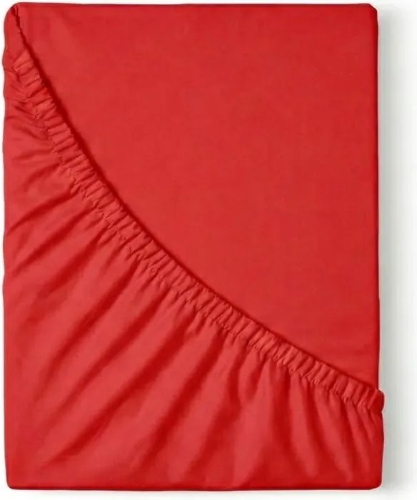 Kvalitex Bavlněné prostěradlo napínací červené 80x200cm
