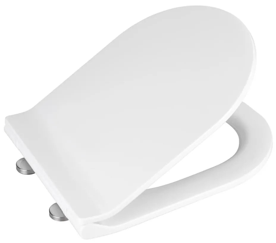 WENKO 22415100-Toaletní sedátko HABOS 46x36 cm bílá/stříbrná 22415100