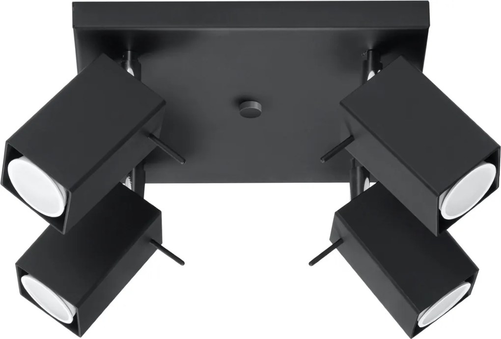 Sollux Lighting Stropní svítidlo MERIDA 4 černé