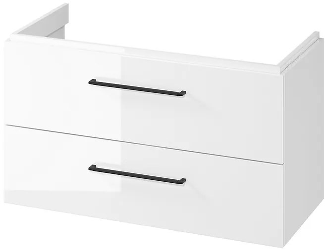 Cersanit Larga, závěsná umyvadlová skříňka 100cm, bílá lesklá, S932-076
