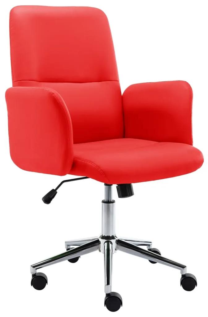 323248 vidaXL Kancelářská židle umělá kůže červená