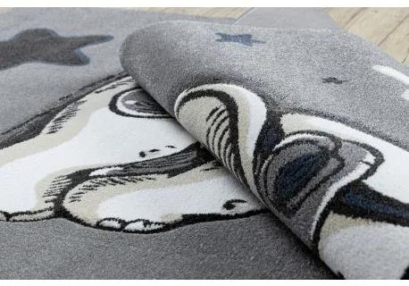 Dywany Luszczow Kusový koberec PETIT ELEPHANT SLONÍK, HVĚZDY, šedý Rozměr koberce: 120 x 170 cm