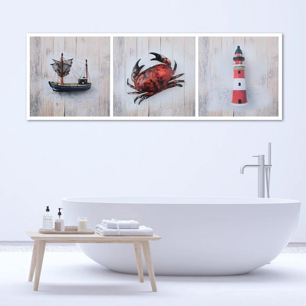Gario Obraz na plátně Námořní prvky Rozměry: 90 x 30 cm