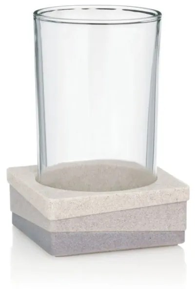 Pohár VALURA umělý kámen / sklo (KL-22801) KELA