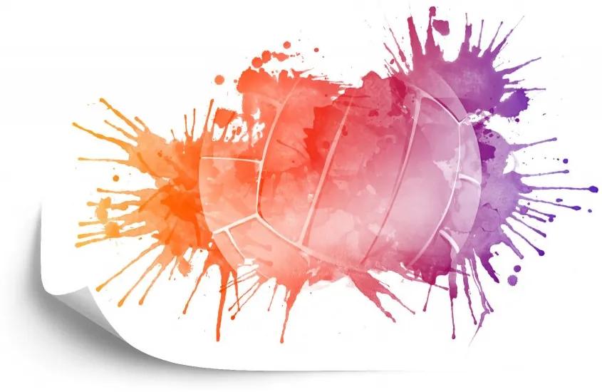 Fototapeta Volejbalový Míč Malovaný Akvarelem Samolepící tapety 300x210