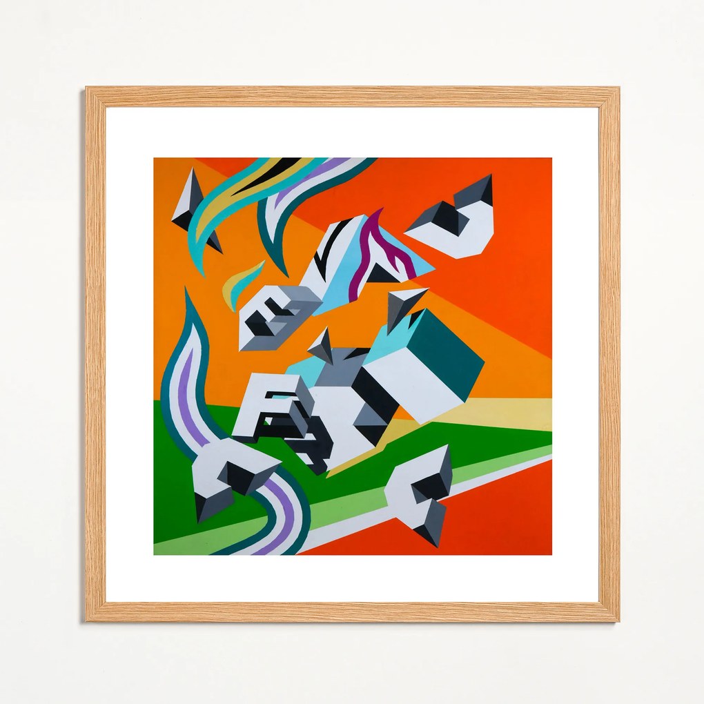 Marek Uhlíř | Písmena v prostoru Rám: Černý, Velikost: 40 x 40 cm