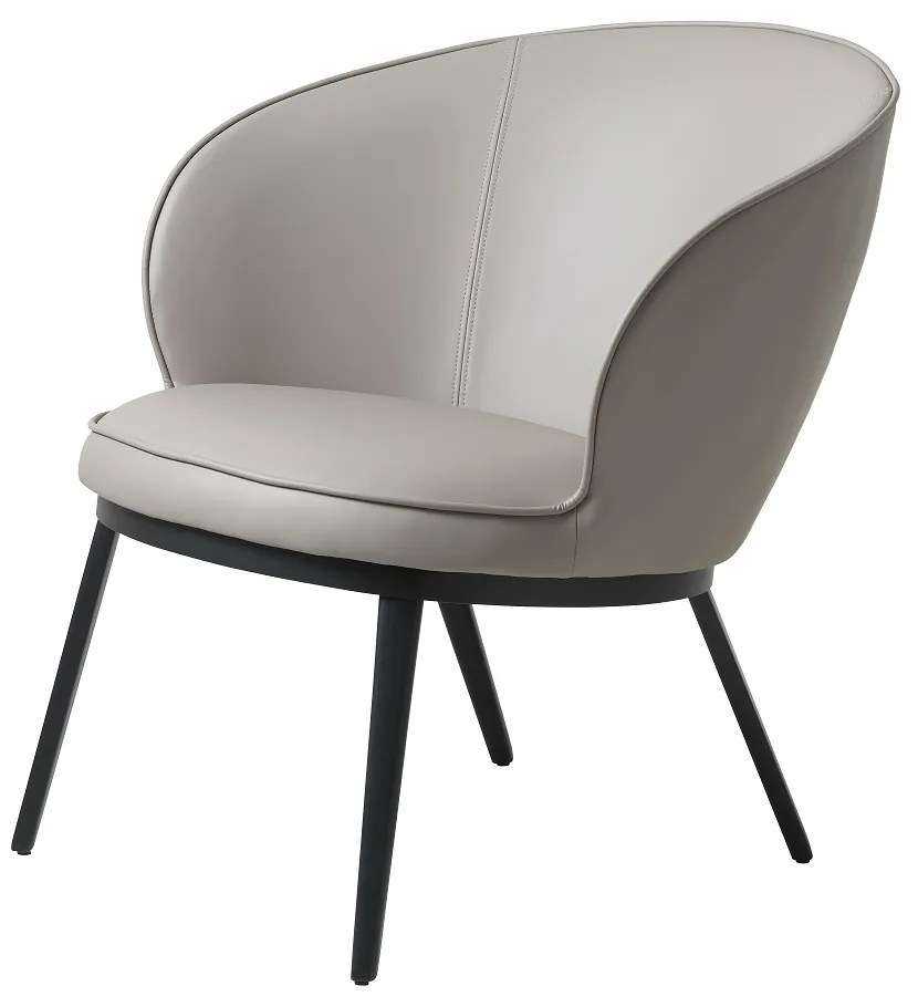 Designové křeslo Danika taupe - ekokůže