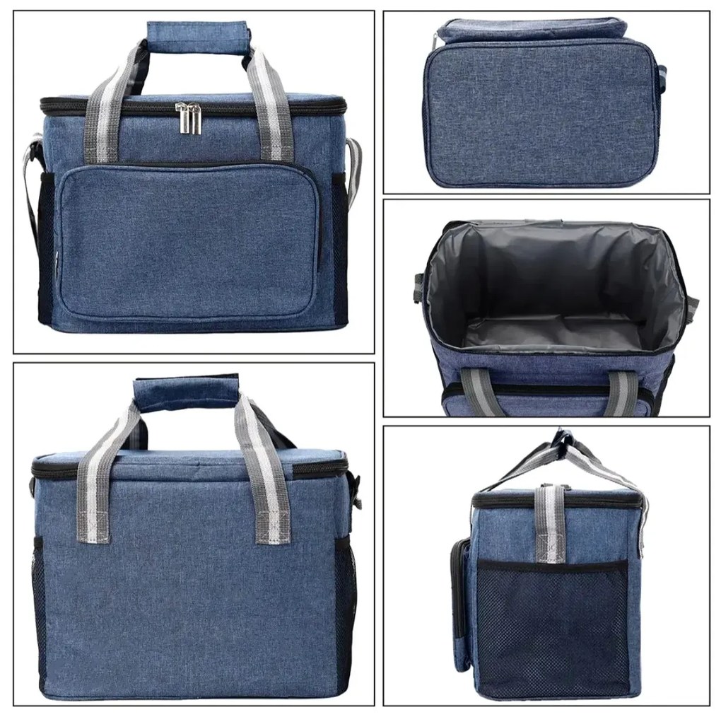 Camerazar Termoizolační taška na oběd LUNCH BOX, nepromokavá tkanina Oxford a EVA, 23 x 32 x 19 cm