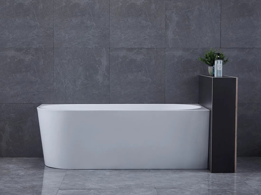 Aqualine Aqualine, TIBERA R rohová stojící vana 170x80cm, bílá, E1015