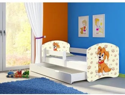 Dětská postel ACMA II BOX Bílá 180x80 + matrace zdarma, Barvy ACMA 11 - Pejsek