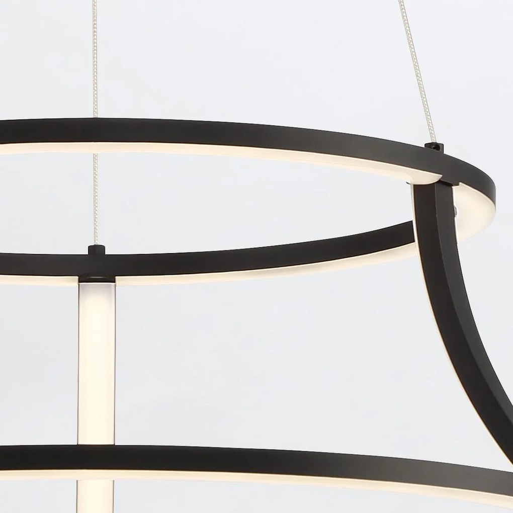 Designový černý lustr EUROfase CADOUX P BK/LED 54W/3000K